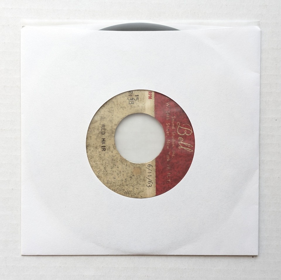 Acetate Unknown Artist TEEN BOPPER Red Hair BELL 1963 Vinyl 7" 45RPM G+ ...