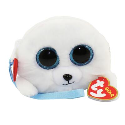 TY Gear Beanie Icy The White Seal Wristlet Coin Purse w/ Strap Plush ...