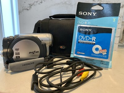 Hitachi DVD Camera Camcorder DZ-GX5020A w/ New Sony DVD-R 5 pack ...