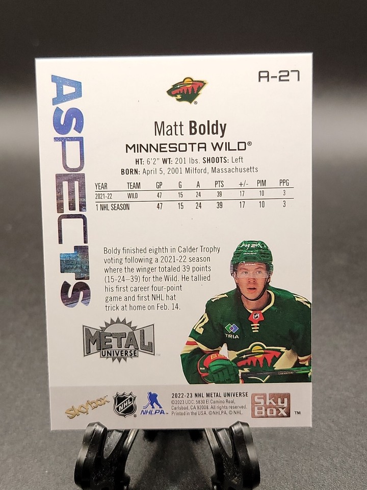 2022-23 Metal Universe Matt Boldy ASPECTS Minnesota Wild #A-27 | eBay