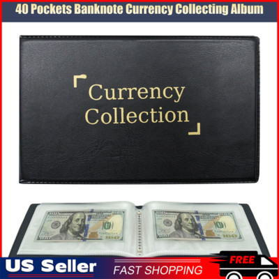 1PC40 Sheets Currency Page Paper Money Album Banknote Storage ...