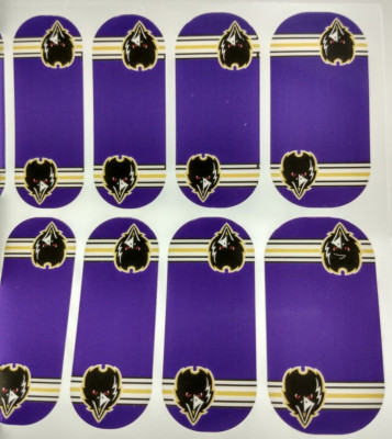 Jamberry Nail Wraps Full Sheet - "Baltimore Ravens" NFL Football | eBay