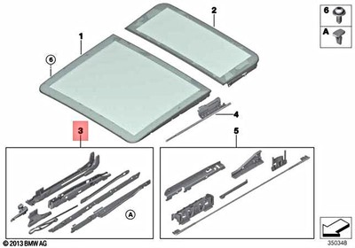 Genuine BMW E53 E61 E61N Sunroof Repair Kit For Glass Front OEM ...