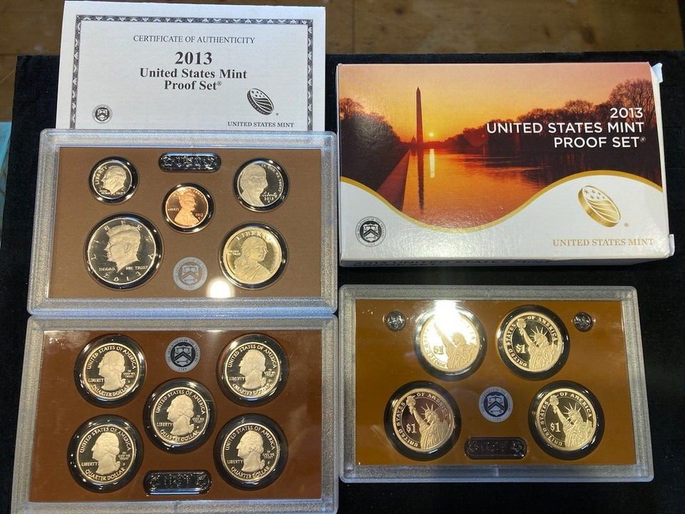 2013 S Proof US Mint 14 Coin Set w Box & COA | eBay