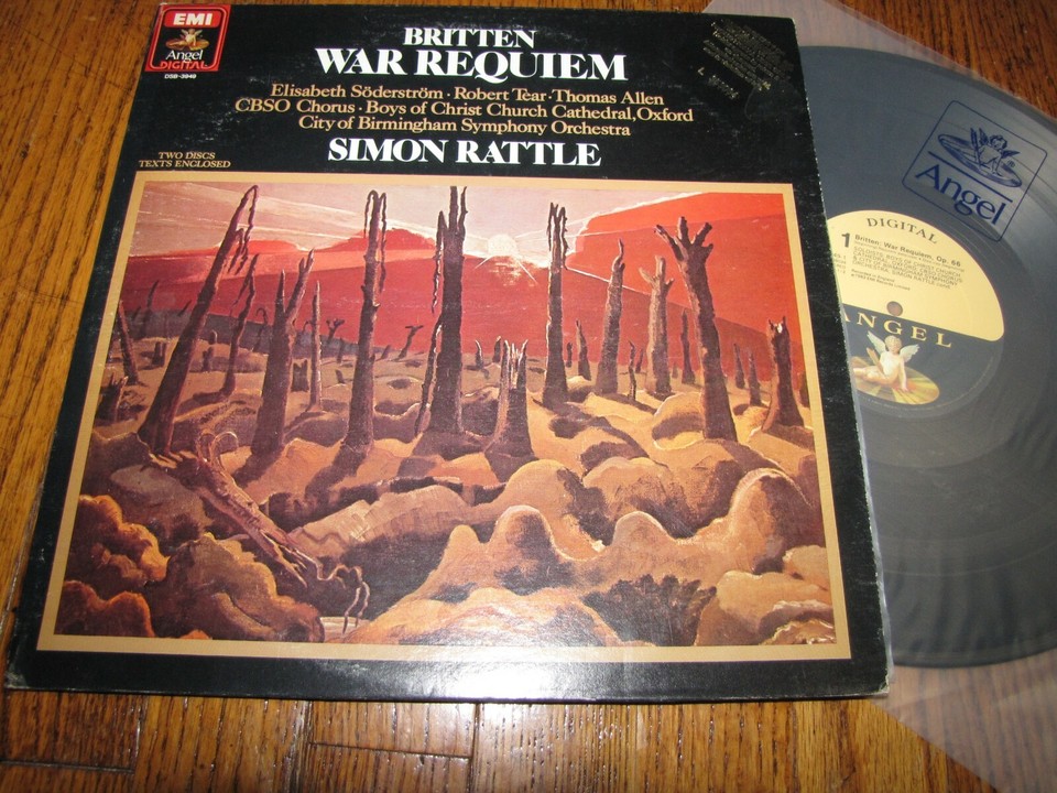 BRITTEN : WAR REQUIEM OP. 66 SIMON RATTLE - ANGEL RECORDS DOUBLE LP | eBay