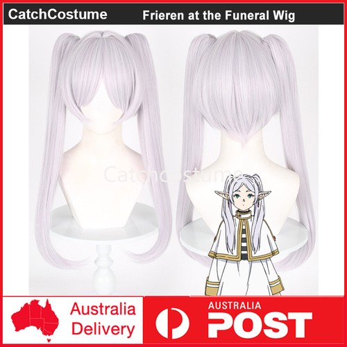 Anime Frieren Beyond Journey's End Frieren Cosplay Wig Silvery White ...