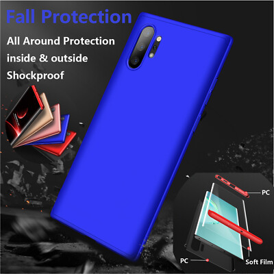 360 Full Body Cover Matte Shockproof PC Back Slim Case For Samsung Note ...
