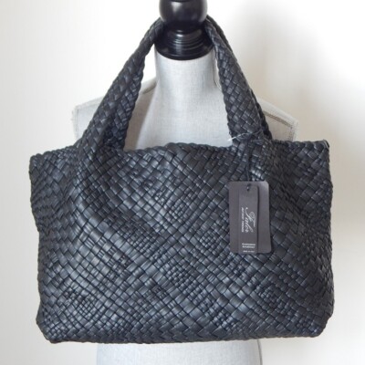 Falor Firenze Leather Hand Woven Large Tote Shoulder Bag Made in Italy ...