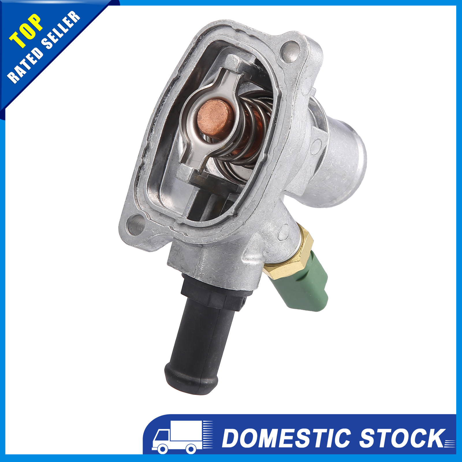 Pack of 1 for Fiat 500 2007-2020 55202371 Coolant Thermostat Housing ...