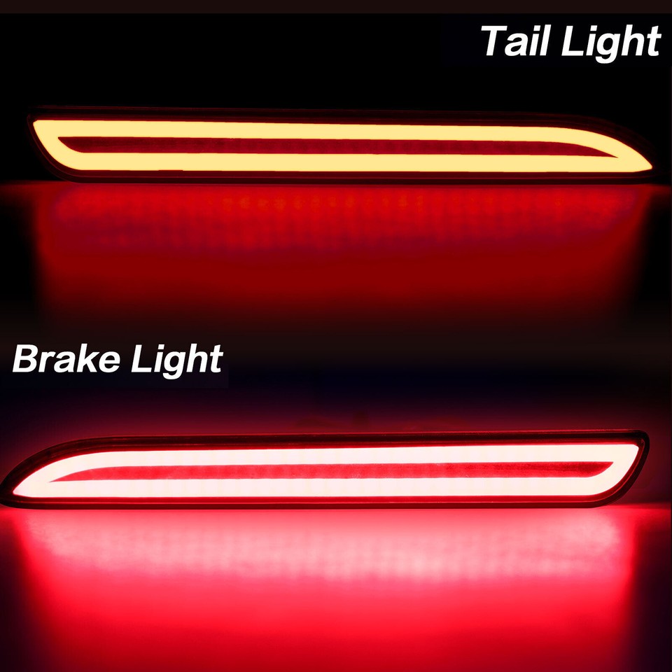 Rear Bumper Reflector LED Stop Brake Light Red Lens For Toyota Venza ...
