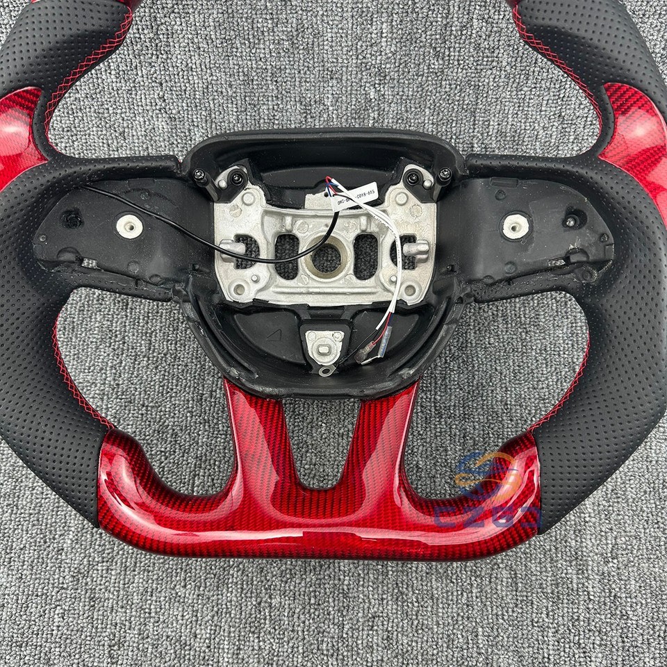 LED Carbon Fiber Steering Wheel For Dodge Charger Scat PACK SRT HELLCAT ...