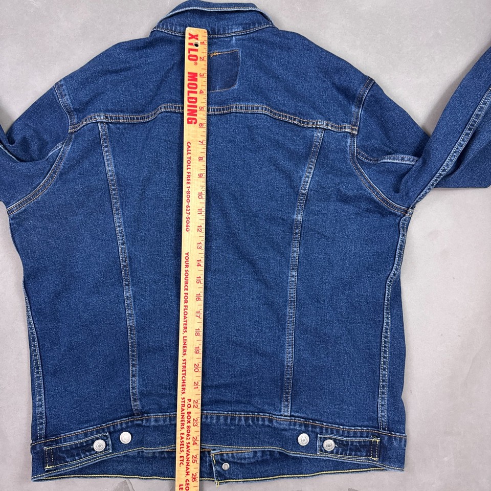 Levis Jacket Mens Large Blue Denim Jean Trucker Dark Wash Type 3 Work ...