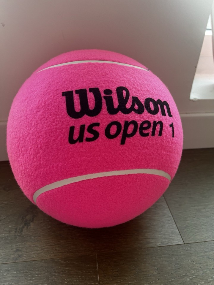 PINK Wilson Jumbo US Open Tennis Ball 11" Diameter Huge Giant From 2025 ...