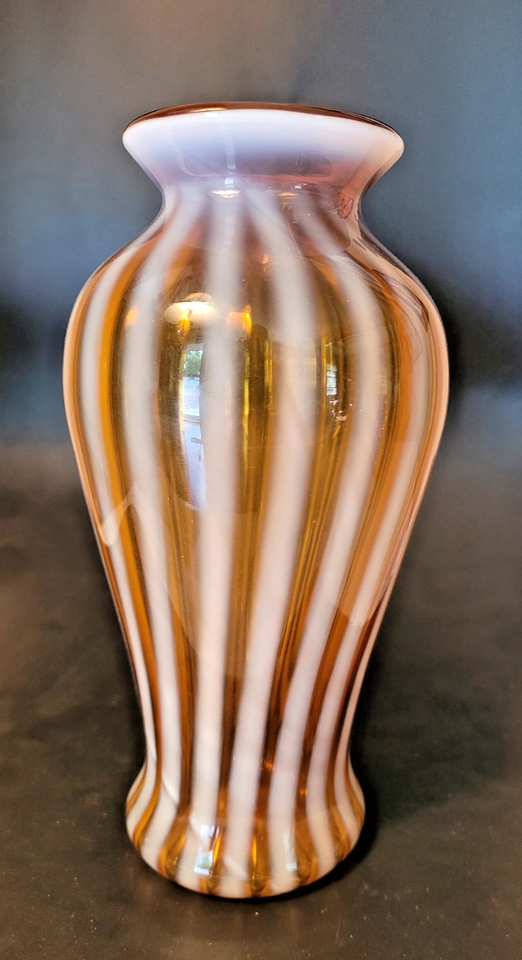 Vintage Fenton Autumn Gold Opalescent Vase | eBay