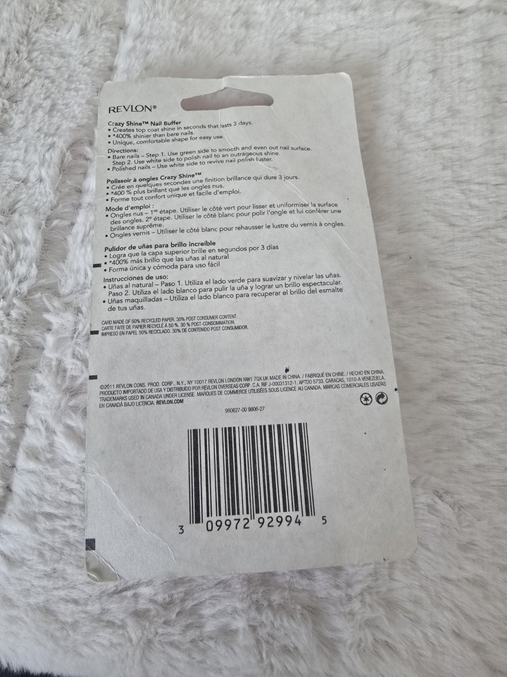 Revlon Crazy Shine Nail Buffer 92994 Top Coat Shine | eBay