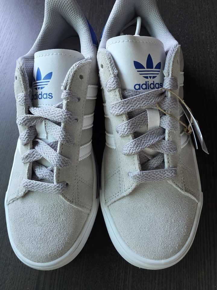 Adidas Samba OG Size 4.5 Youth Gray and Blue Stripes Brand New No Box ...