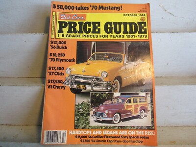 OLD CARS PRICE GUIDE Magazine OCTOBER 1989 | eBay