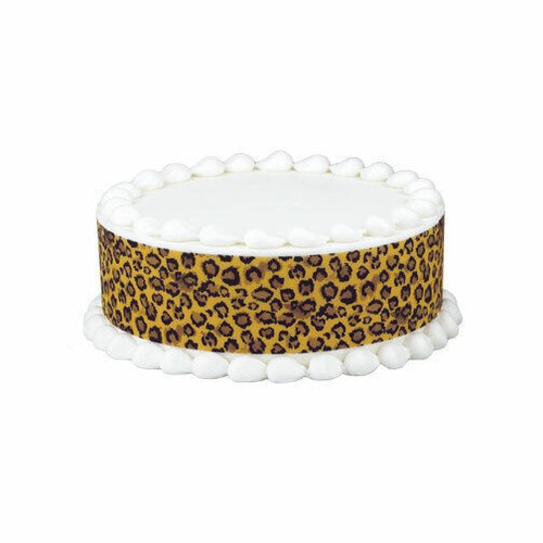 Animal fur cake ribbon cake image party decoration birthday leopard ...