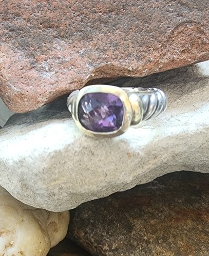 David Yurman Purple Amethyst Ring 8.5 Gram 14kt/.925 Size 7 | eBay