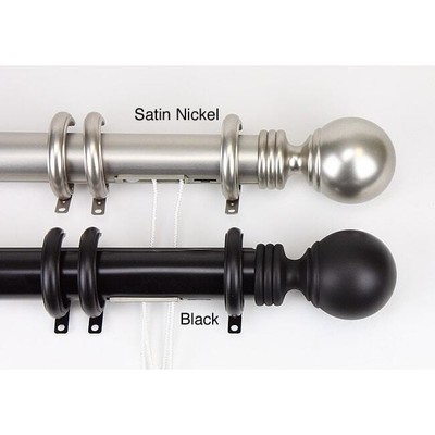 Globe Decorative Traverse Rod with Rings Center Open - 66 to | eBay