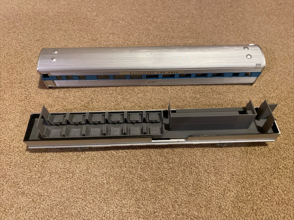 HO Model Train Streamliner Passenger Cars Interior Set / Lot Grey fits ...