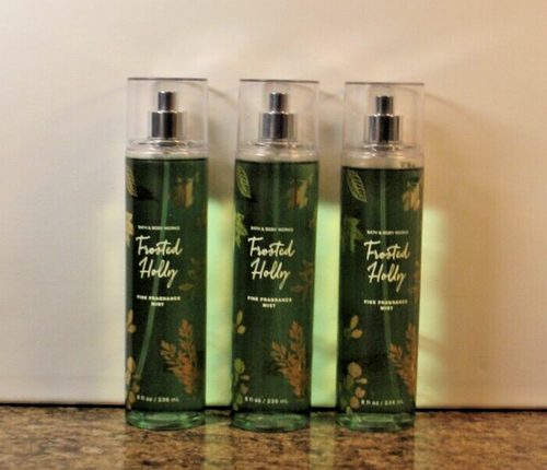 Bath & Body Works Frosted Holly Fine Fragrance Body Mist Spray 8 oz LOT ...