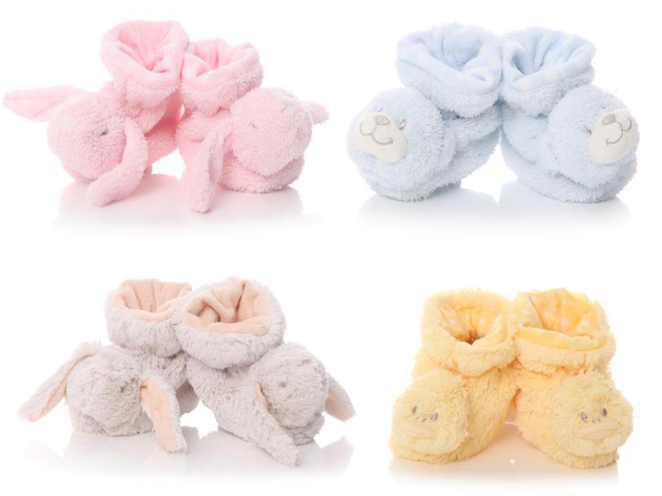 Newborn Baby Animal Booties Shoes Boys Girls 0-12M Blue Pink Beige Gift ...