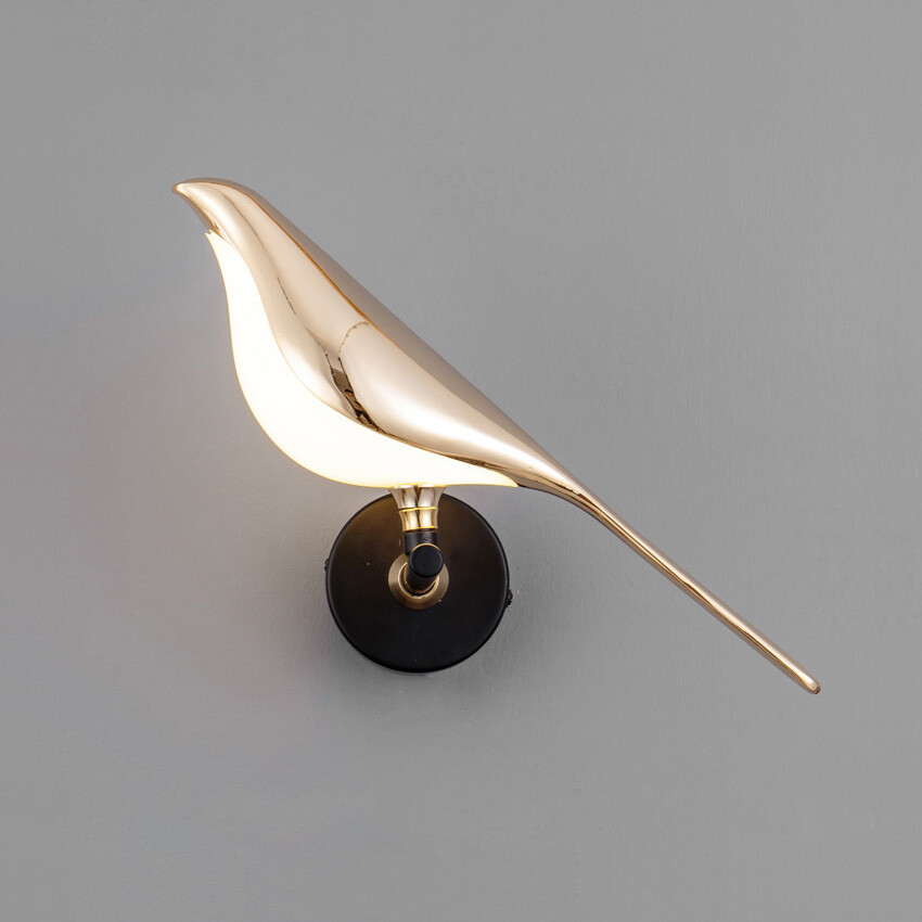 Modern 10W LED Wall Lamp Bedside Light Fixture Rotate Magpie Bird Night ...