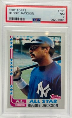 1982 Topps #551 Reggie Jackson Blackless | eBay