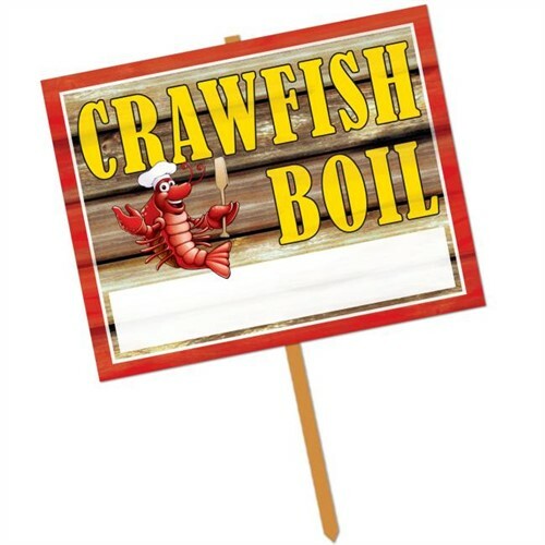 Crawfish Boil Yard Sign 11" x 14" Paper Party Mardi Gras Party ...