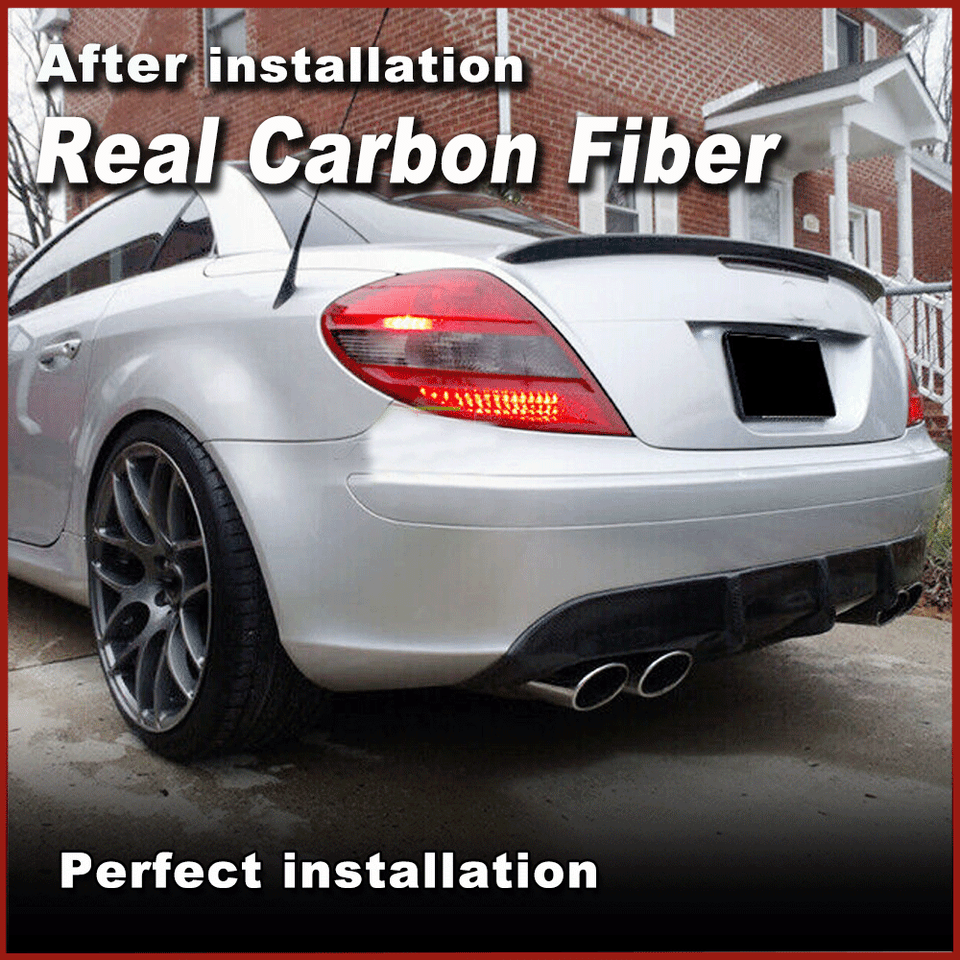 Fit for Benz SLK Class R171 SLK350 2004-10 REAL Carbon Rear Bumper ...