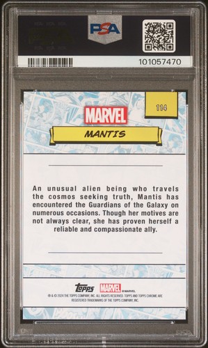 2024 TOPPS CHROME MARVEL ORANGE REFRACTOR #114 MANTIS 10/25 PSA 10 | eBay