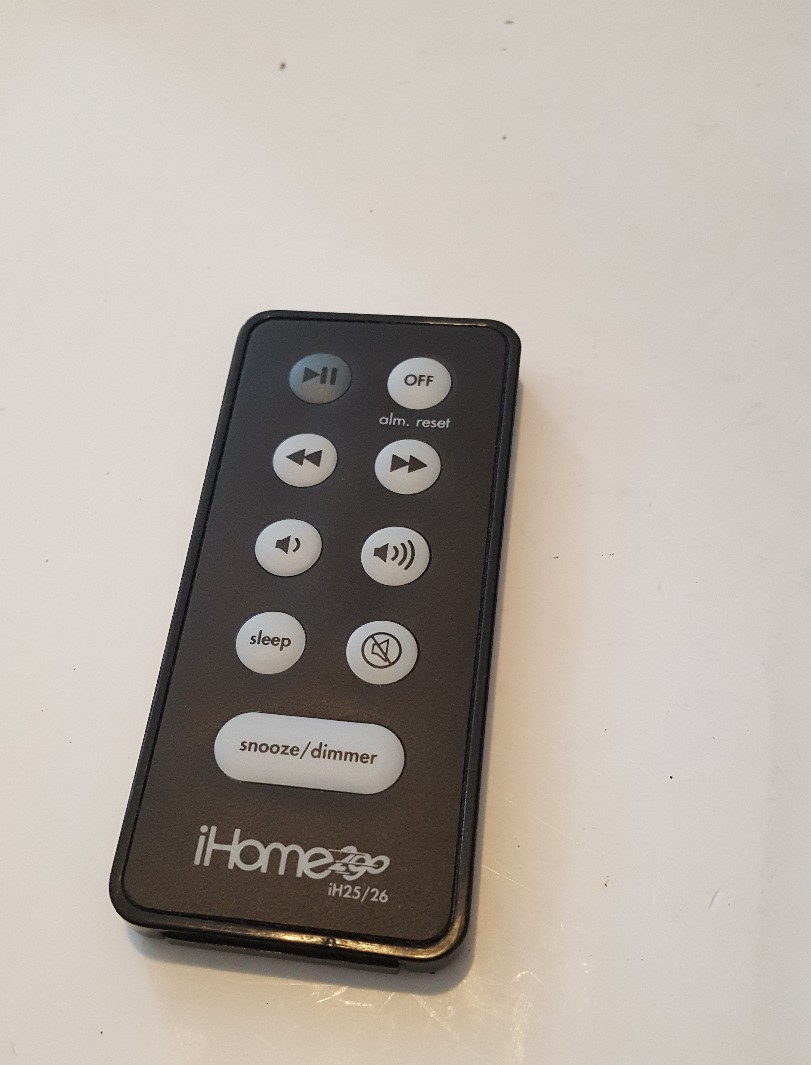 IHOME IR4 Remote Control. Black.for IH25/26 | eBay