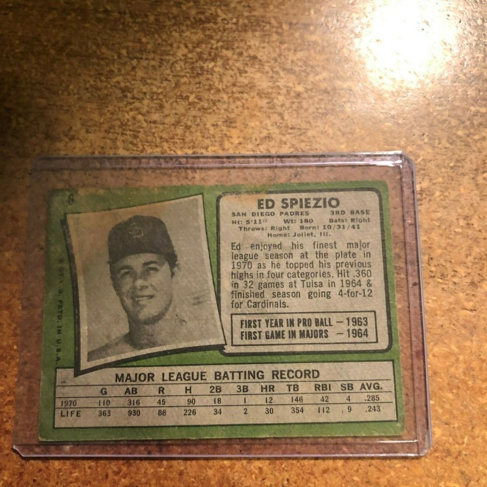 1971 Topps Baseball # 6 Ed Spiezio | eBay