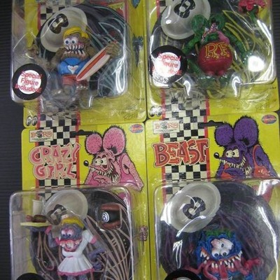 Rat Fink Ed Roth mooneyes Surf Fink & Limited color Action Figure 4 SET ...