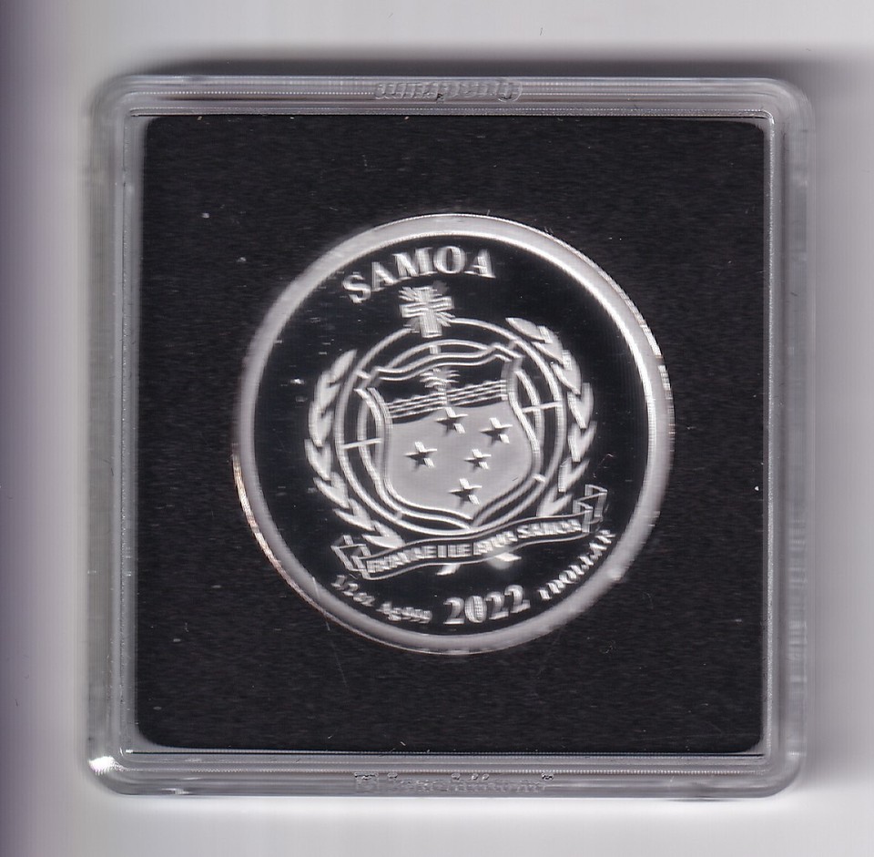 SAMOA 2022 $1 VENOMOUS & POISONOUS 1/2oz 999 SILVER COIN FUNNEL-WEB ...