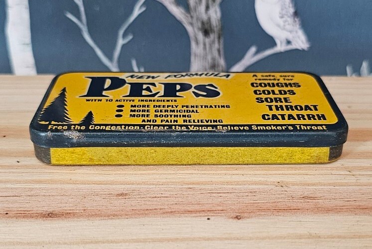 Peps Vintage Tin Coughs Cold Sore Throat Retro Medicine Leeds | eBay UK
