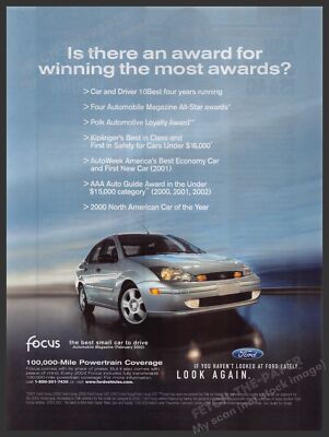 Ford Focus Car Most Awards 2000s Print Advertisement Ad 2003 | eBay