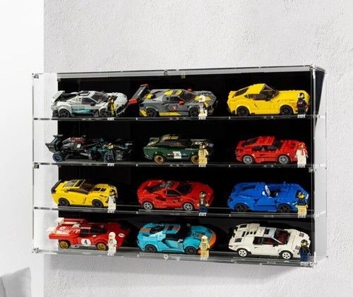 Wall mounted display case for 12x LEGO® Speed Champions Cars (4x3) | eBay
