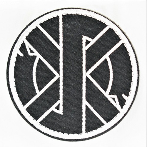 Crass Logo Hook Loop Patch Punk Anarchist Sew Music Band Jacket Anarcho ...