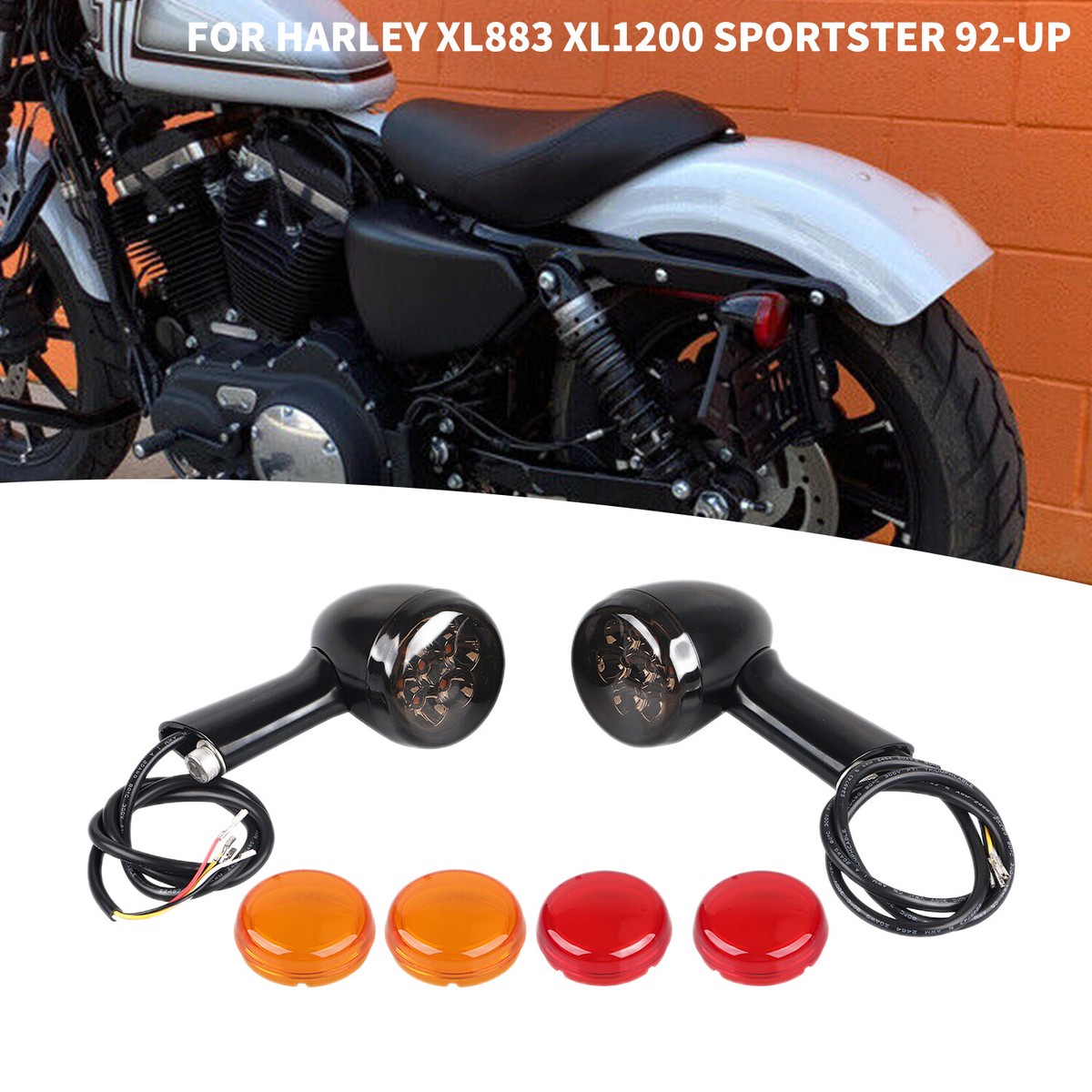 Harley Davidson Led Blinkers Lichtbalk Met LED Bullet Knipperlichten