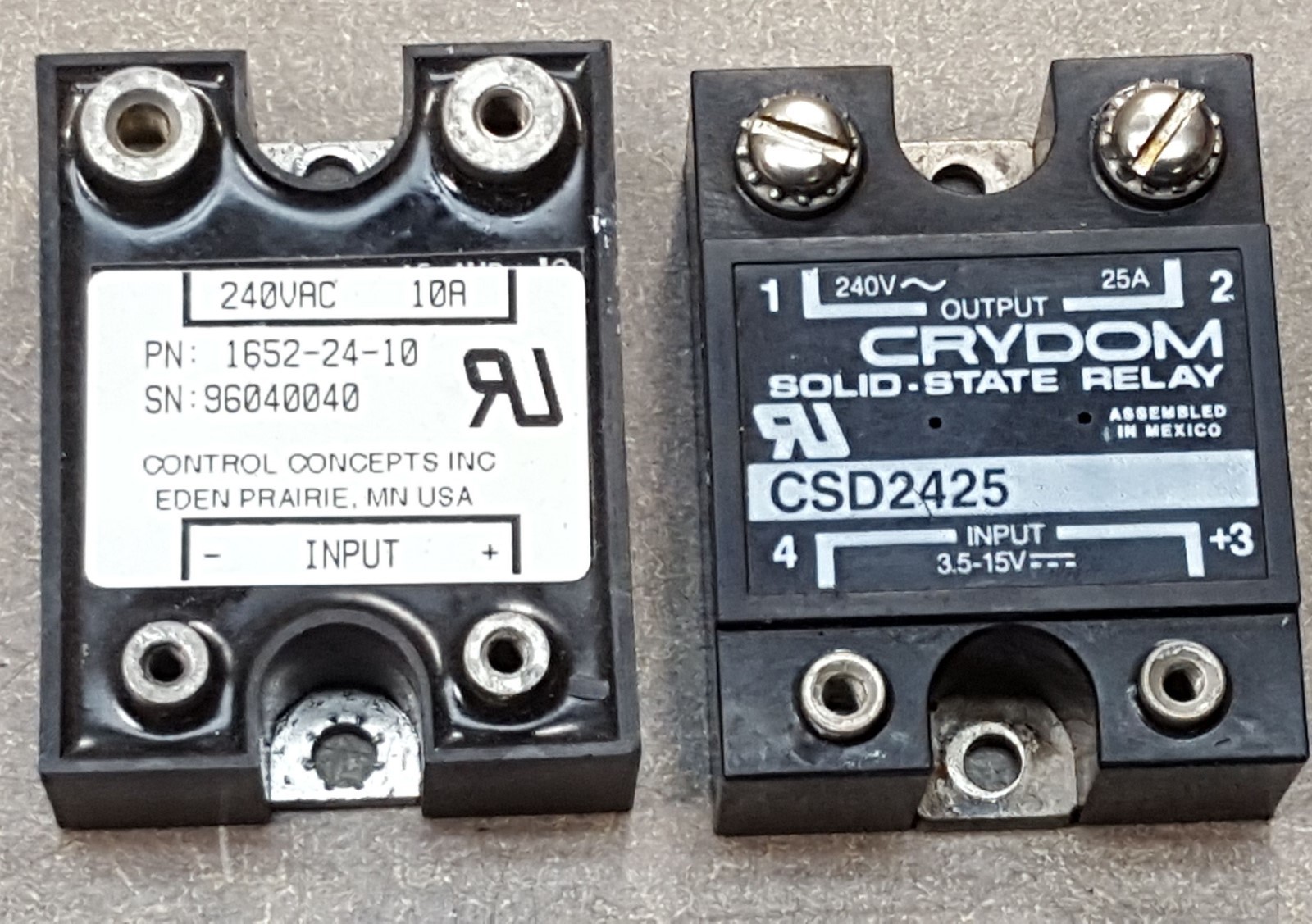 Lot of 2 GORDOSGB15410-2 240V/10A & CRYDOM D4875 280/480V~75A Solid State Relay | eBay