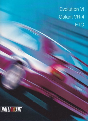 Catalogue Brochure Mitsubishi Lancer Evo VI / Galant VR-4 / FTO 09/1999 ...