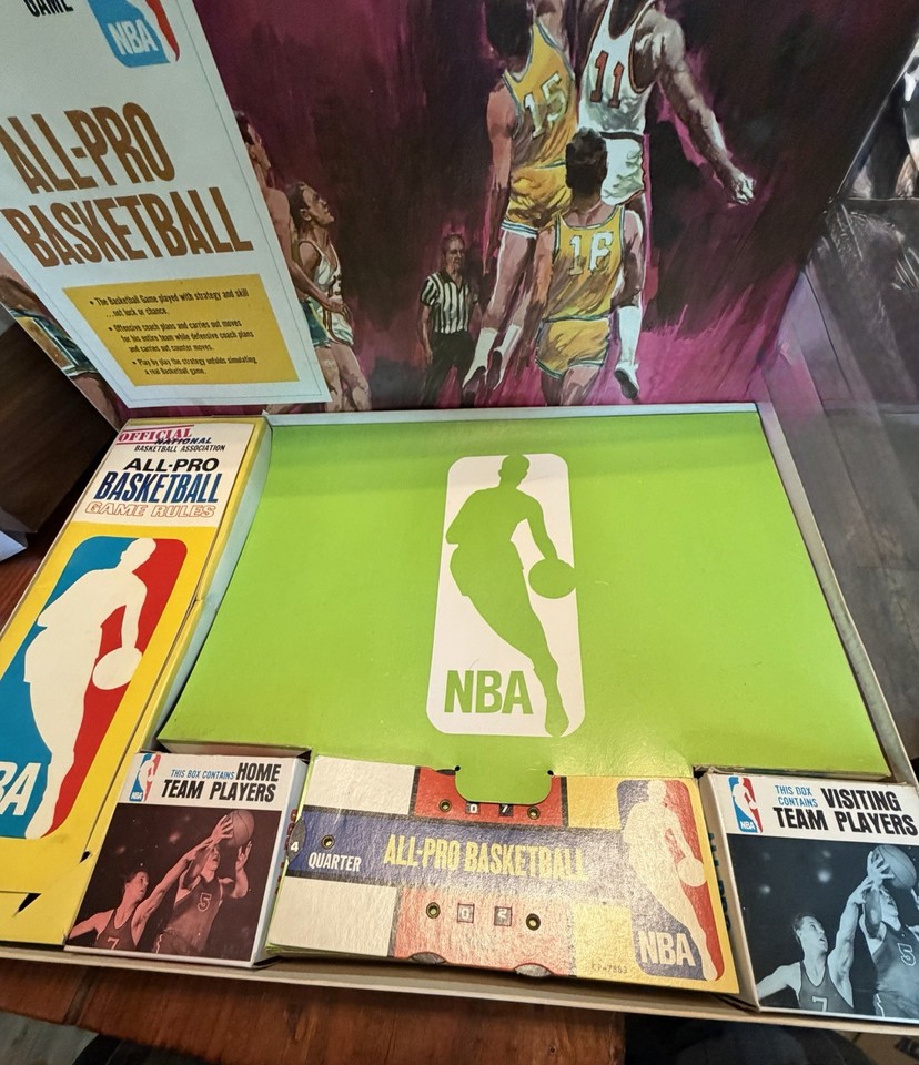 Vintage Official NBA All Pro Basketball Board Game, Ideal Toy 1969 ...