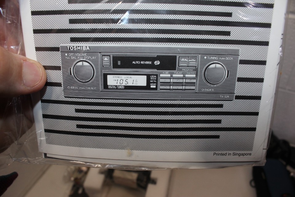 Vintage Toshiba TX-328 Car Audio System Cassette Tape Deck Stereo Radio ...
