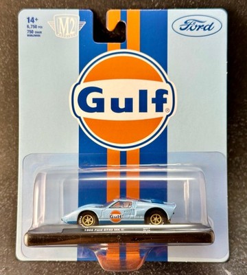 M2 GULF 1966 Ford GT40 Mk II Gulf Blue Rubber Tires MINT Nice Card 3 ...