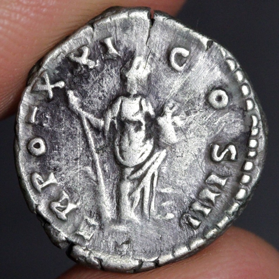 Emperor Antoninus Pius Denarius Ancient Roman Empire Silver Coin 157AD ...