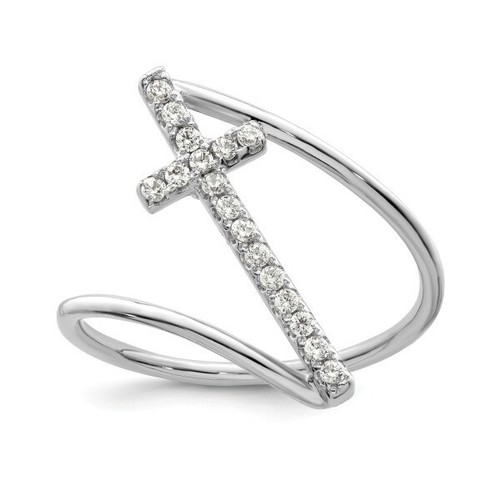Attractive Design 925 Sterling Silver Holy Cross Fancy CZ Ring For ...