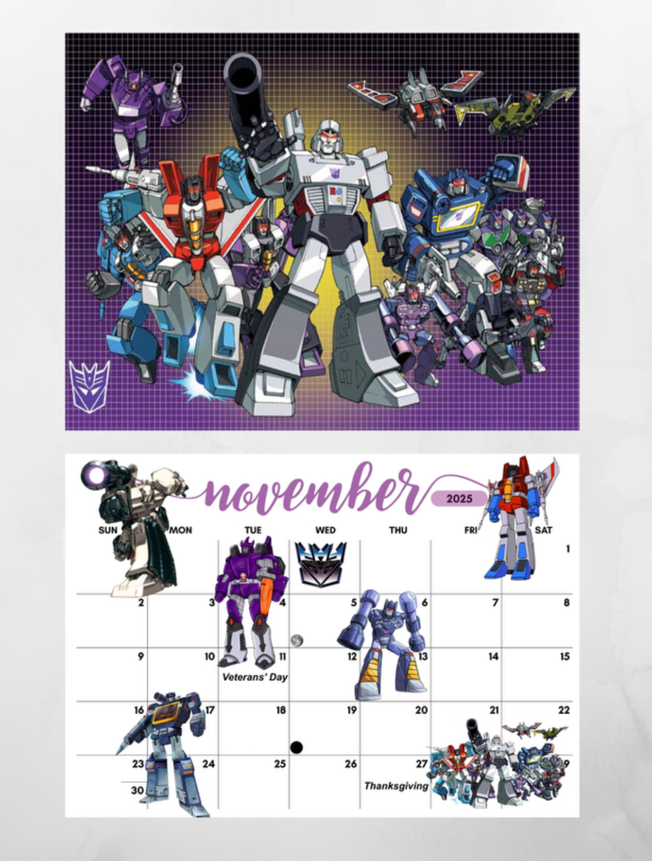 Transformers G1 Wall Calendar 2026 | eBay