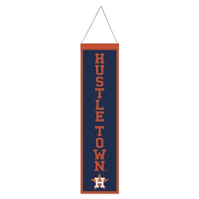 Houston Astros Banner Wool 8x32 Heritage Slogan Design - Special Order ...